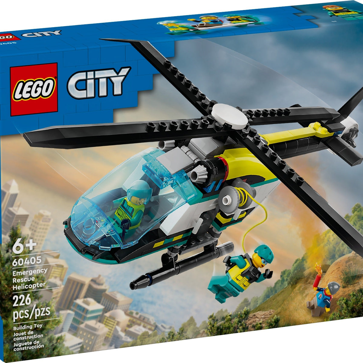 LEGO 60405 Emergency Rescue Helicopter – De Toyz Shop