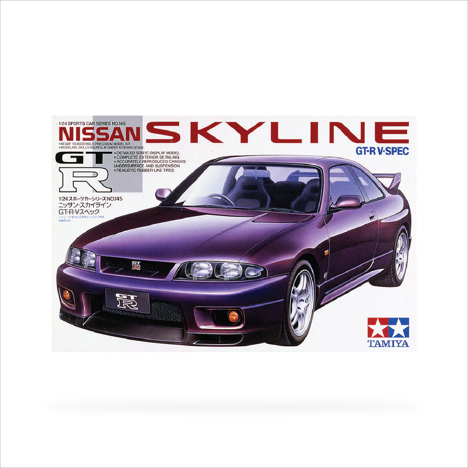 Tamiya 1/24 Nissan Skyline GT-R V Spec (R33) (24145) – De Toyz Shop