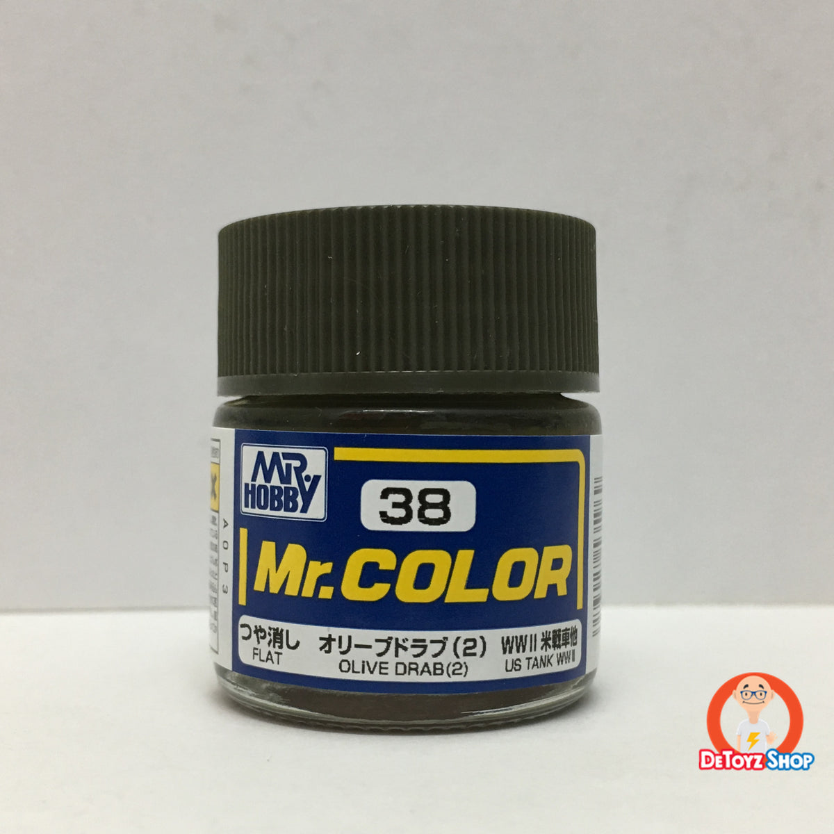 Mr Color C-38 Olive Drab Semi-Gloss US Tank WWII (10ml) – De Toyz Shop